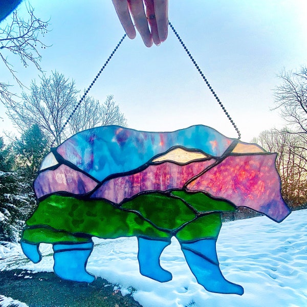 Stained Glass Bear - Etsy
