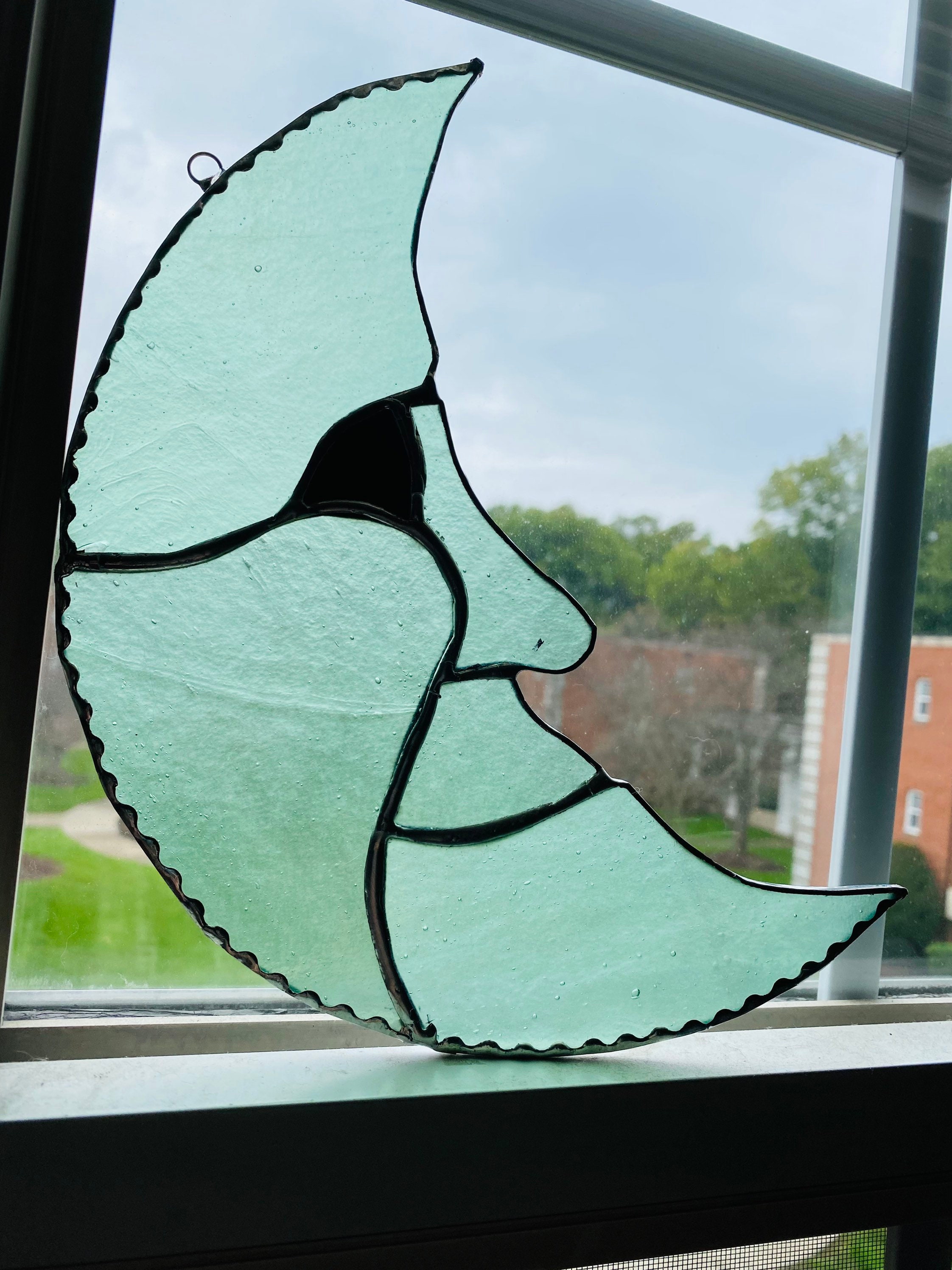 Stained Glass Moon Man on the Moon Moon With Face Moon Art - Etsy