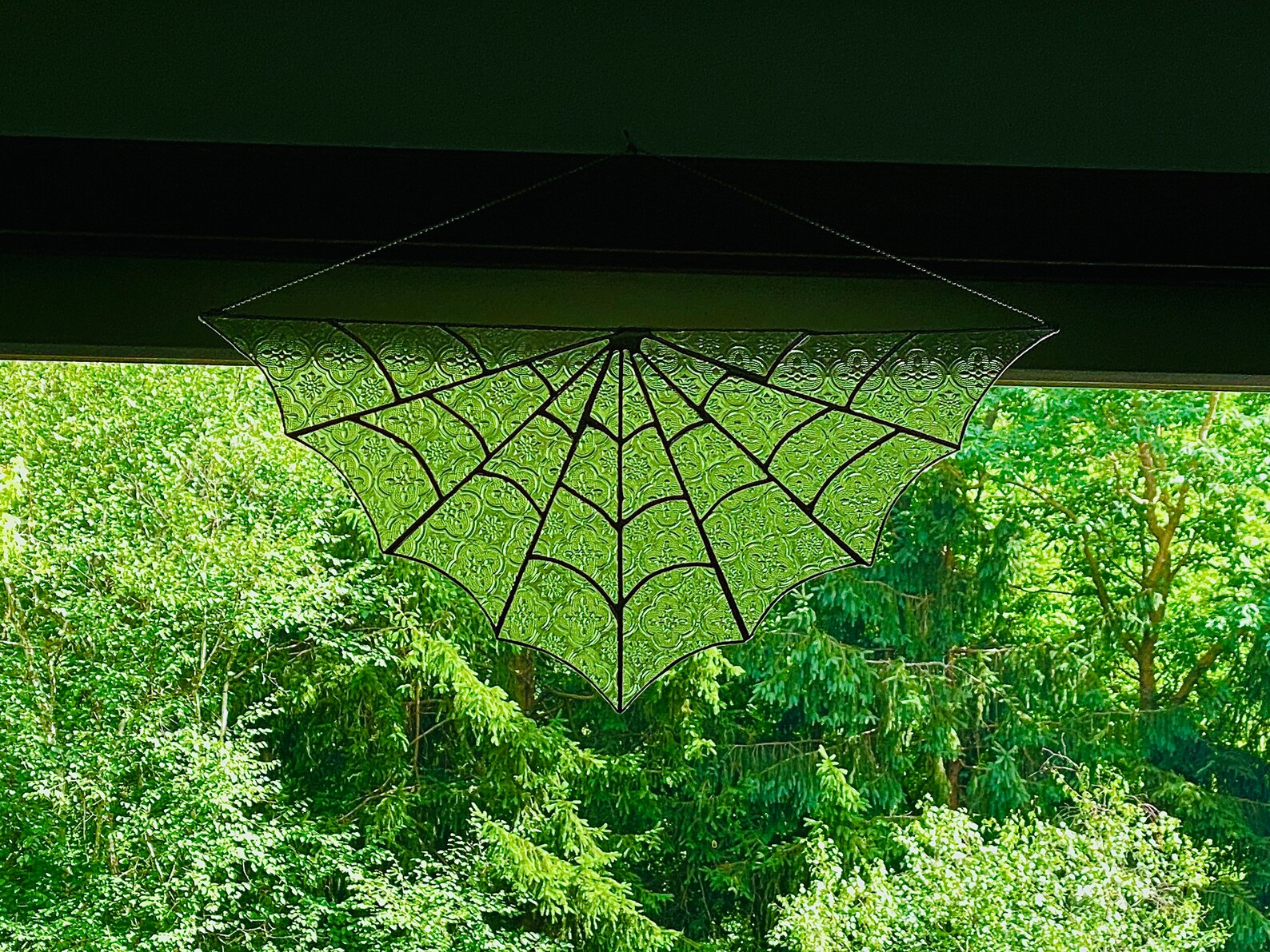 Stained Glass Spider Web, Whimsy Decor, Gothic Decor, Bohemian Decor ...