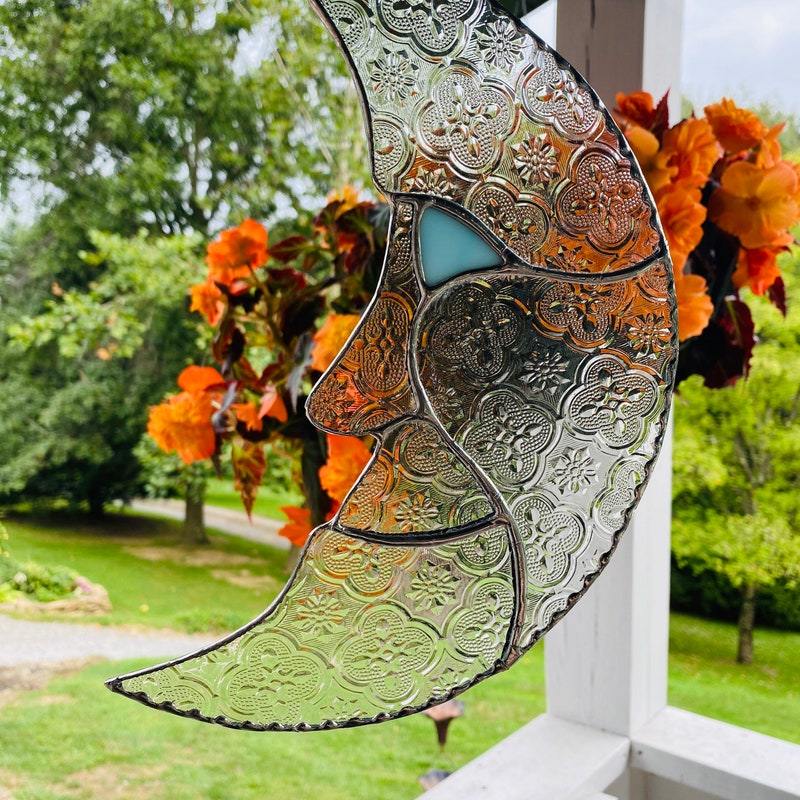 Stained Glass Moon - Etsy