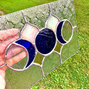 Stained Glass Triple Moon Goddess Panel, Whimsy Decor, Bohemian Decor ...