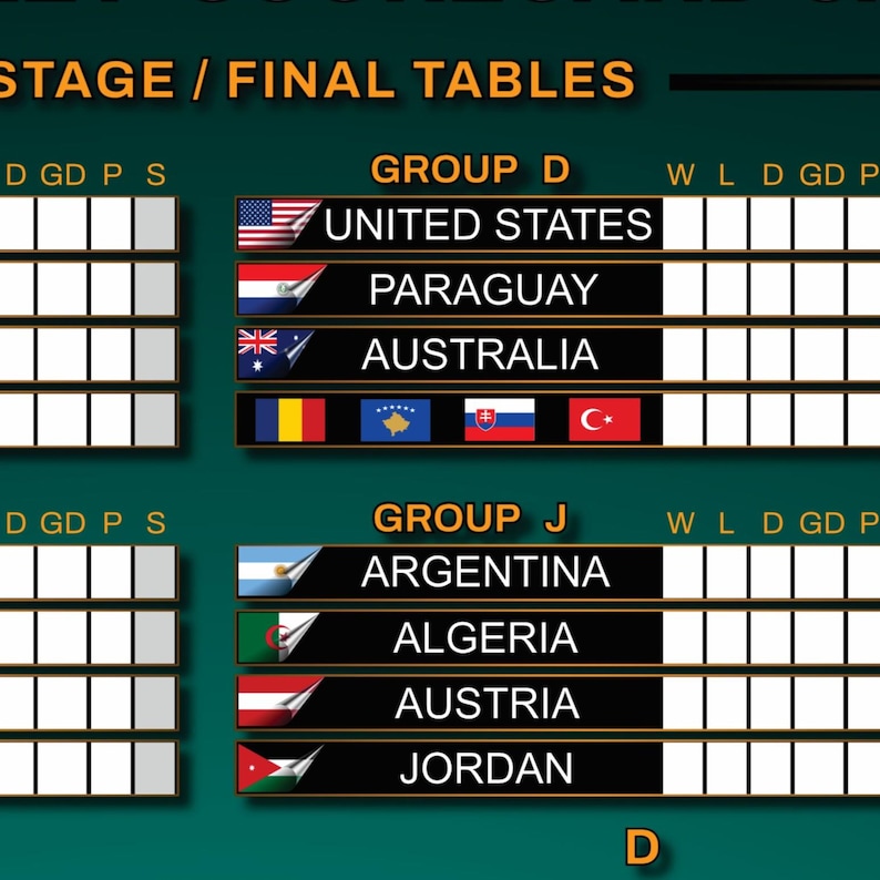 2026 Soccer World Cup Schedule & Bracket With 6 Playoff Spots. PRE ...