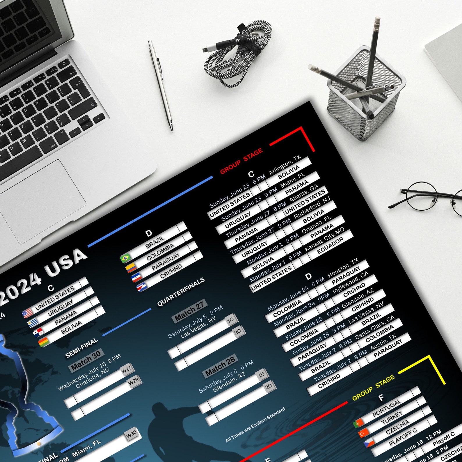 Copa America 2024 & European 2024 Championship Schedule Bracket ...
