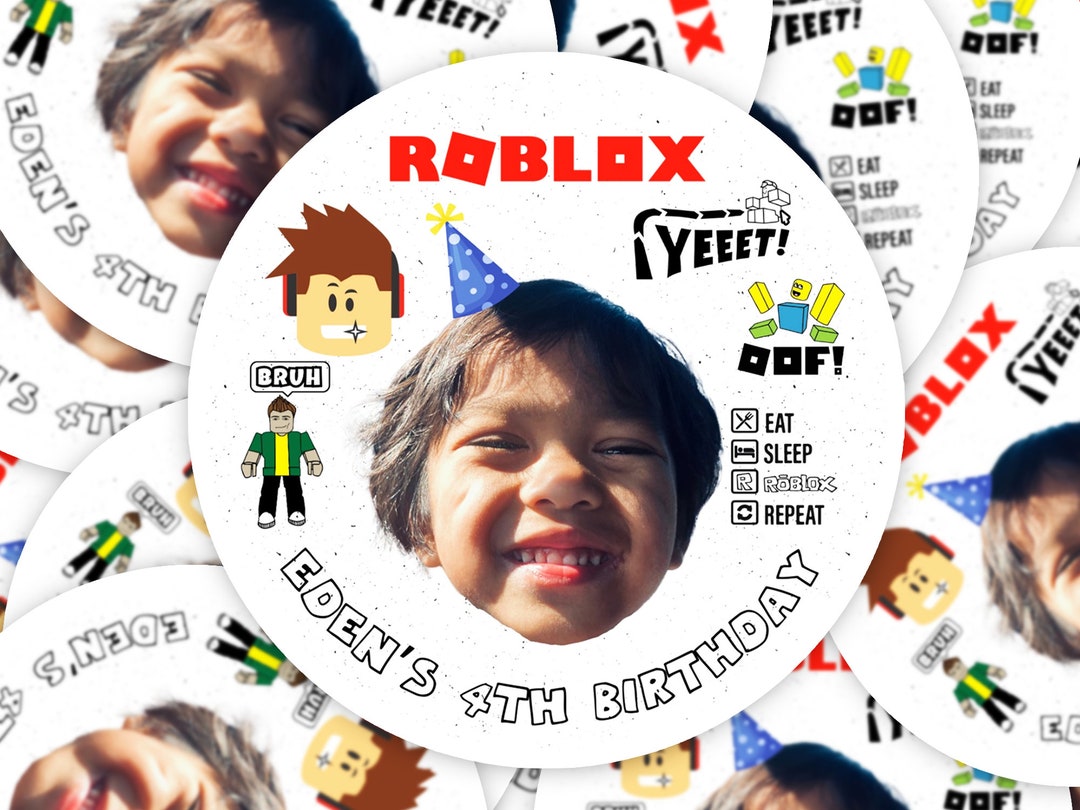 Roblox Stickers - Custom Face Stickers - Roblox Birthday - Favor Bags ...