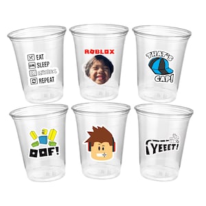 Custom Roblox Party Cups: Personalized Face, Set of 6 - Etsy
