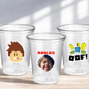 Custom Roblox Party Cups: Personalized Face, Set of 6 - Etsy