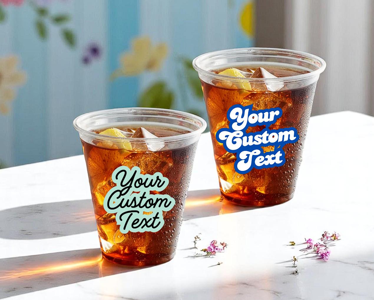 Custom Text Plastic Party Cups: Personalized Disposable Cups - Etsy