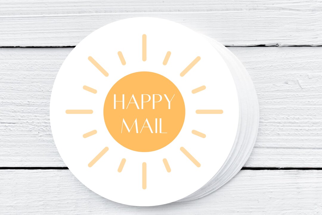 Happy Mail Stickers, Sent With Love, Cute Hearts Mail Sticker, Thank ...