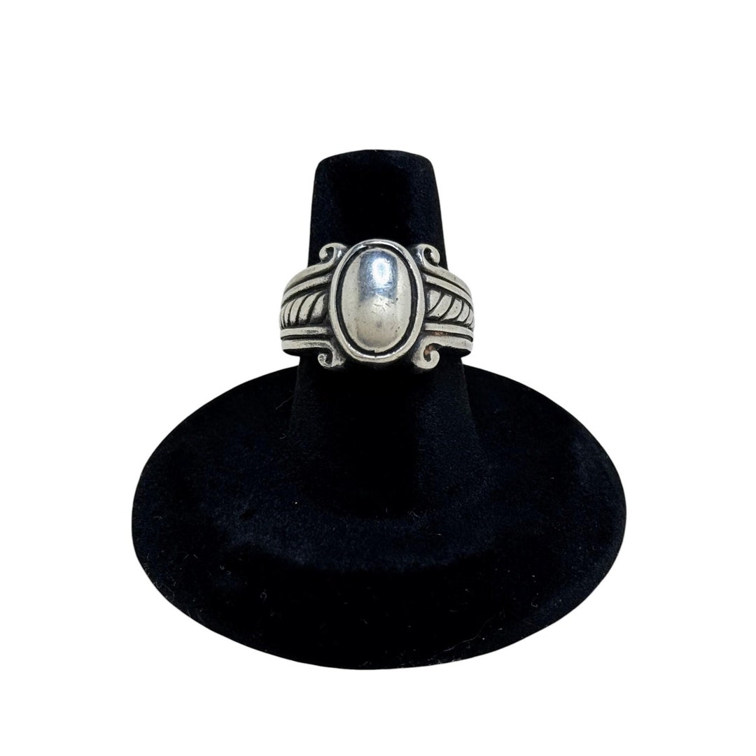 Vintage 1990s STERLING Signet Ring | Size 7 1990s Ring | CHUNKY Silver ...