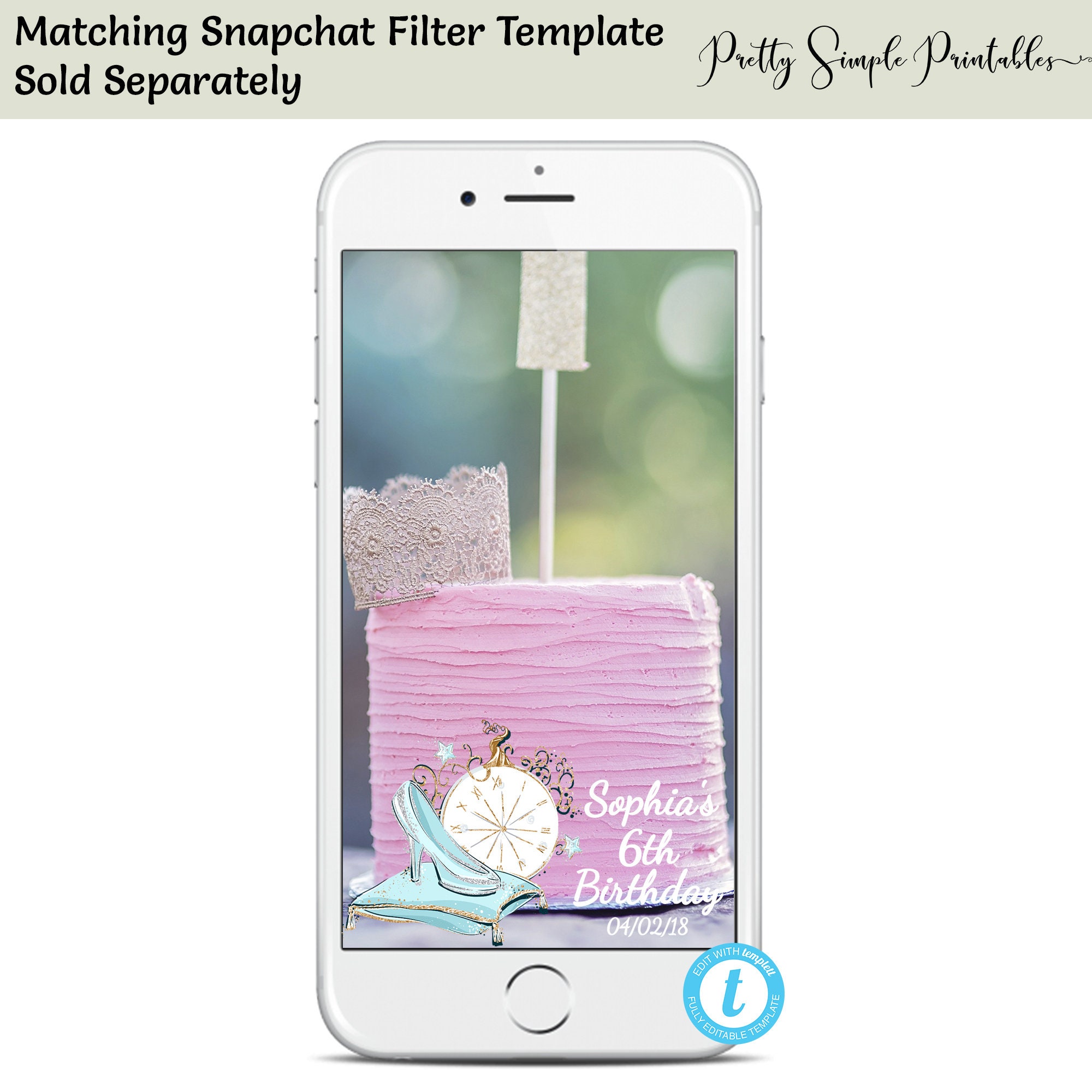 Cinderella Decorations Princess Birthday Decor EDITABLE | Etsy