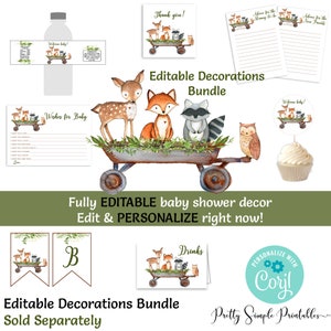Woodland Welcome Sign, Woodland Baby Shower, 16x20 or 8x10, Woodland ...