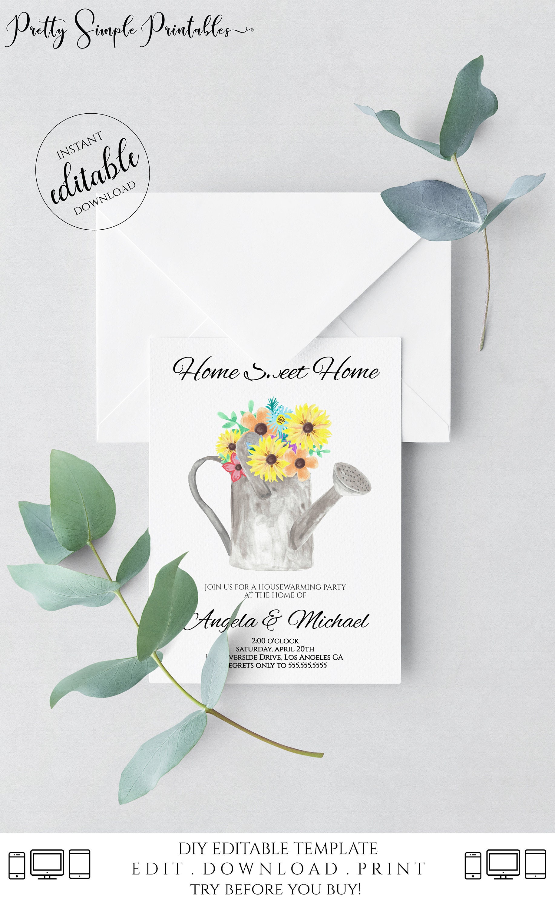 Spring Housewarming Invitation Housewarming Party Invitation | Etsy