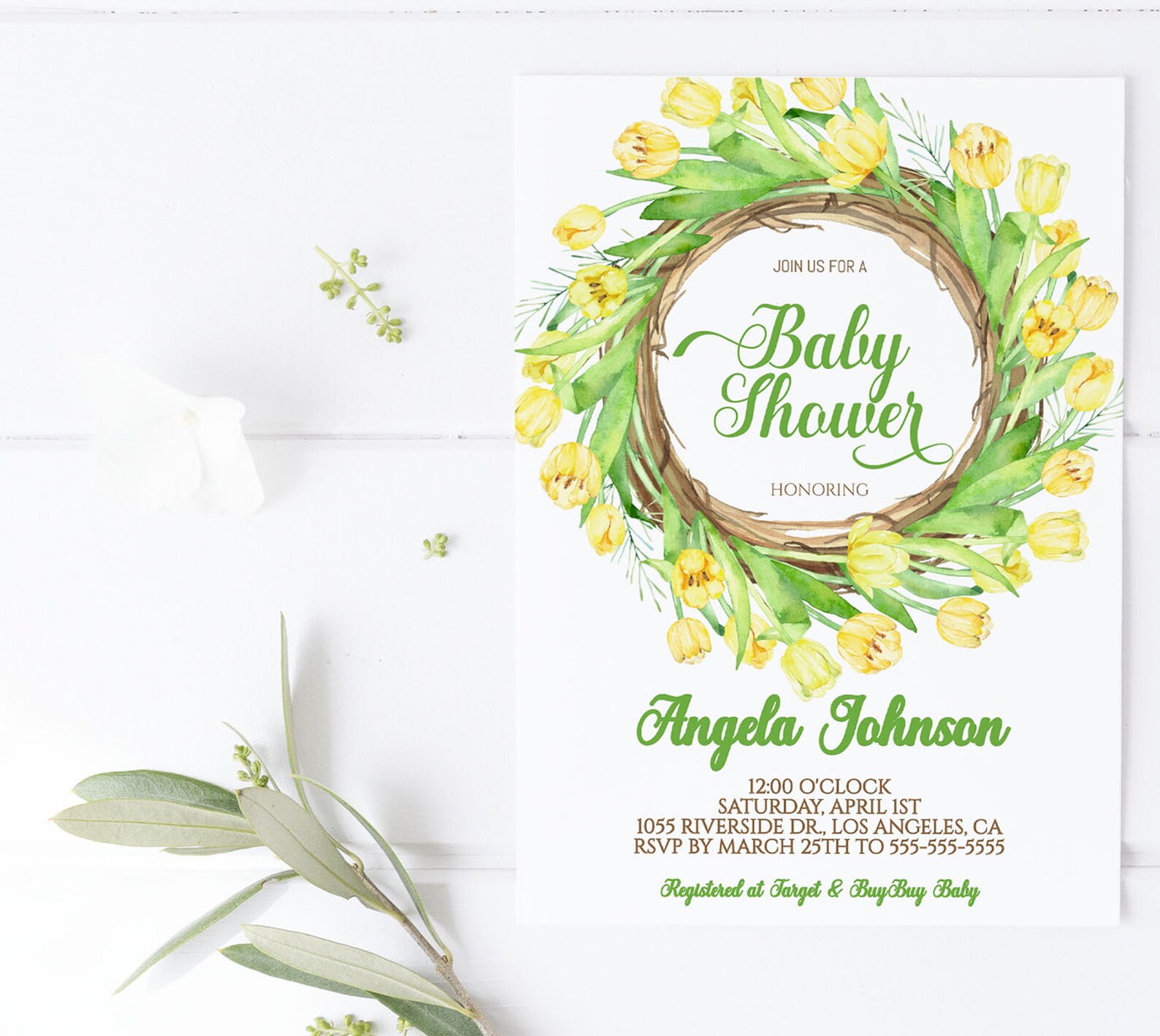 Spring Baby Shower Invitation Editable Template Gender - Etsy