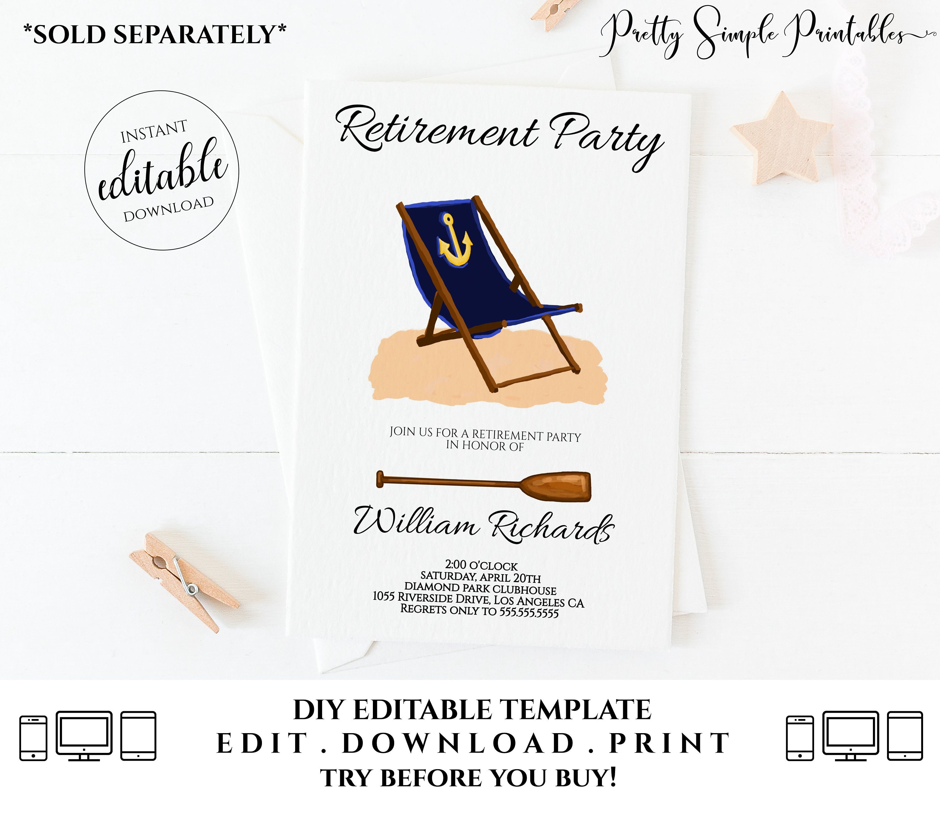 Nautical Retirement Party Invitations Retirement Party Invitations For