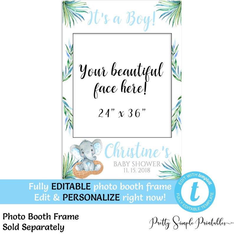 Elephant Calendar Boy Blue Baby Due Date Calendar | Etsy