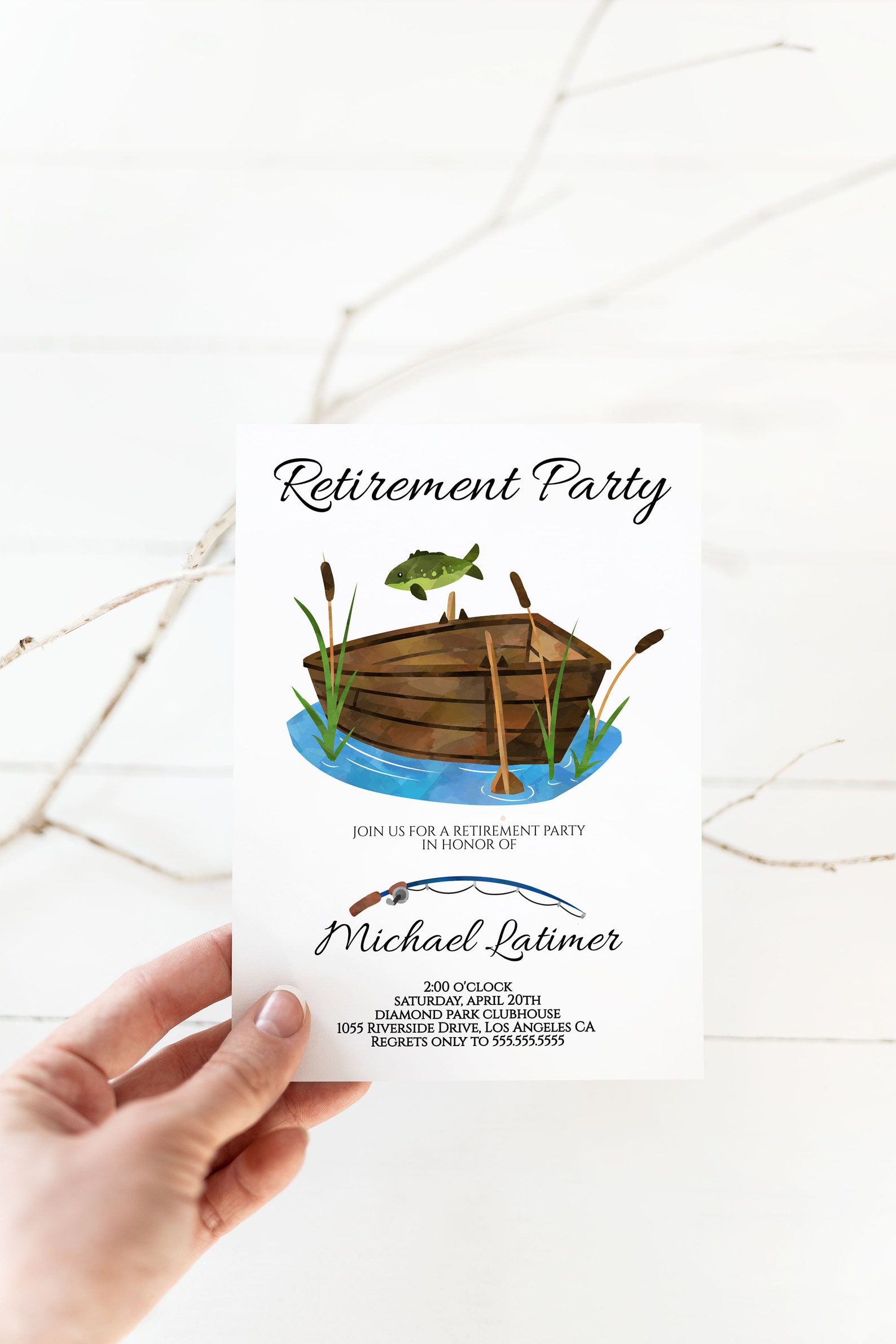 Retirement Party Invitations for Men, Retirement Invitation, Instant ...