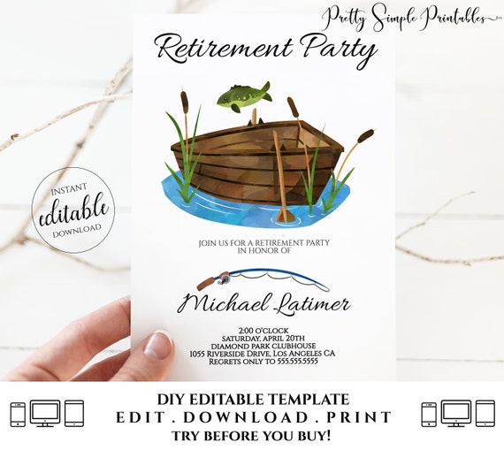 Male Retirement Party Invitation 4,141 Retirement Party Stock Vectors