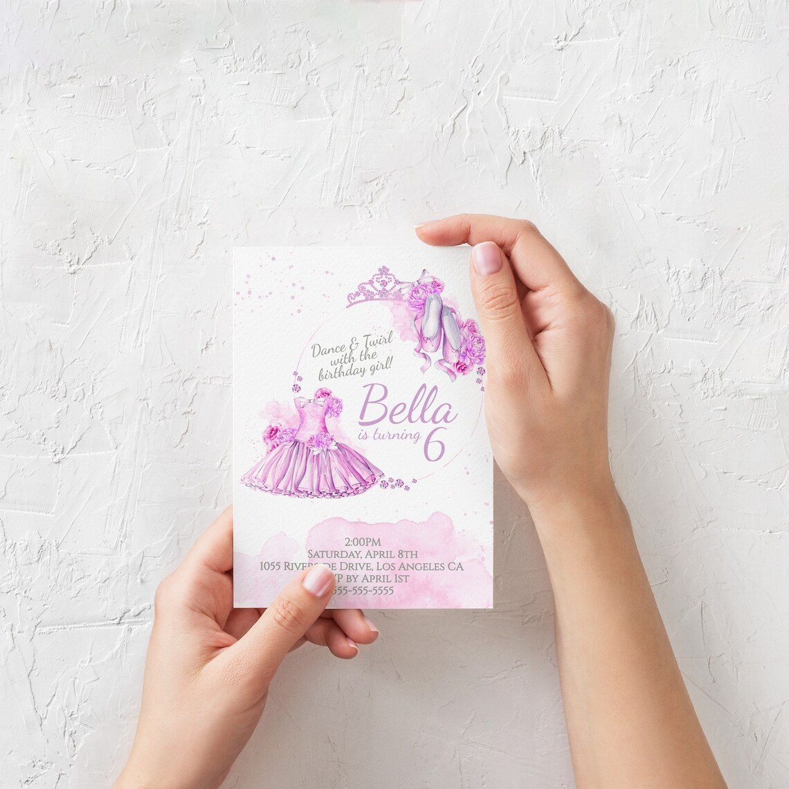 Ballerina Birthday Invitation Printable Ballerina Invitation - Etsy