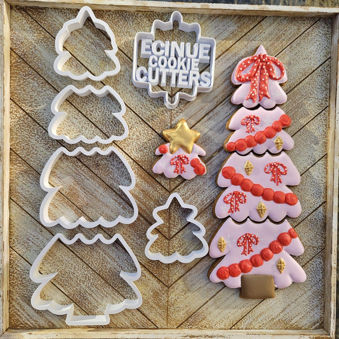 Stackable Christmas Tree Cookie Cutter Set - Etsy