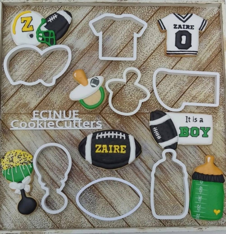 Football Cookie Cutters Set - Etsy