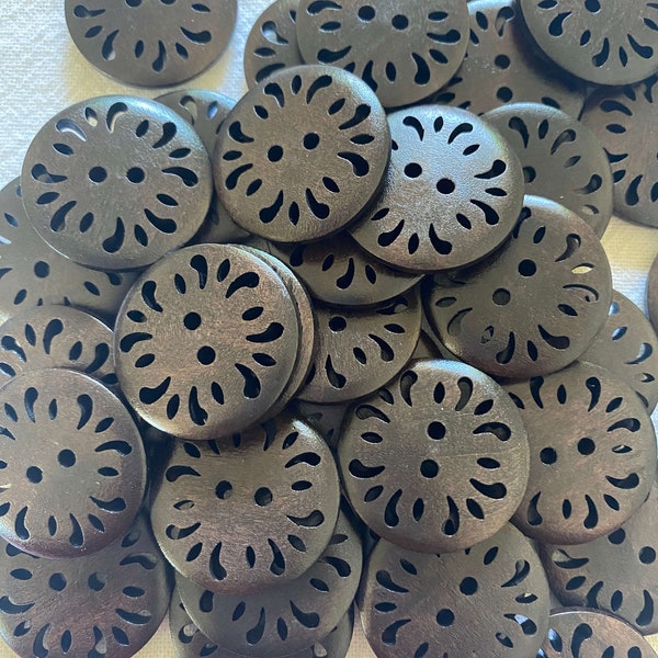 30mm Wood Buttons - Etsy