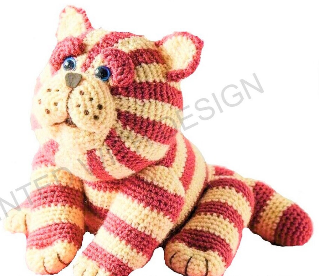 Bagpuss Crochet Pattern Character Cat Toy Kids Stuffie - Etsy