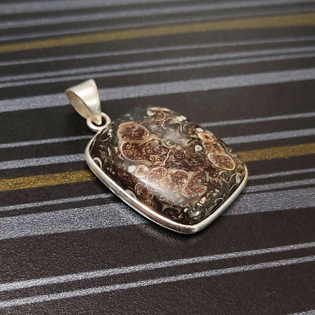 Natural Turtella Jasper Gemstone Pendant 925 Sterling Sliver Plated ...