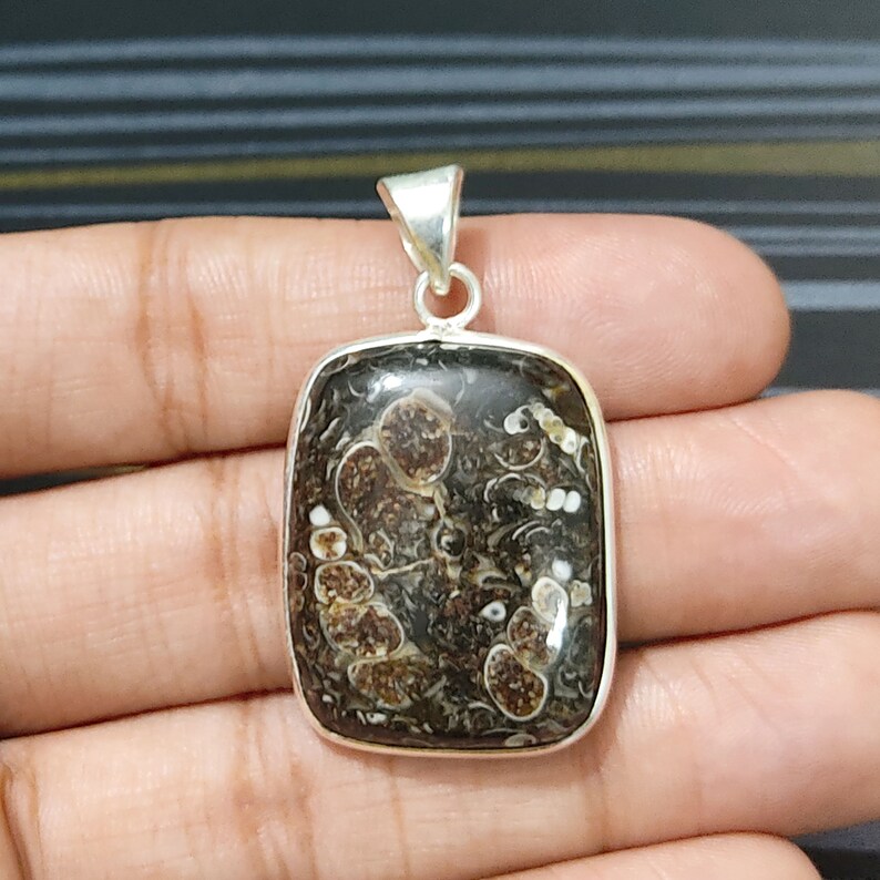 Natural Turtella Jasper Gemstone Pendant 925 Sterling Sliver Plated ...