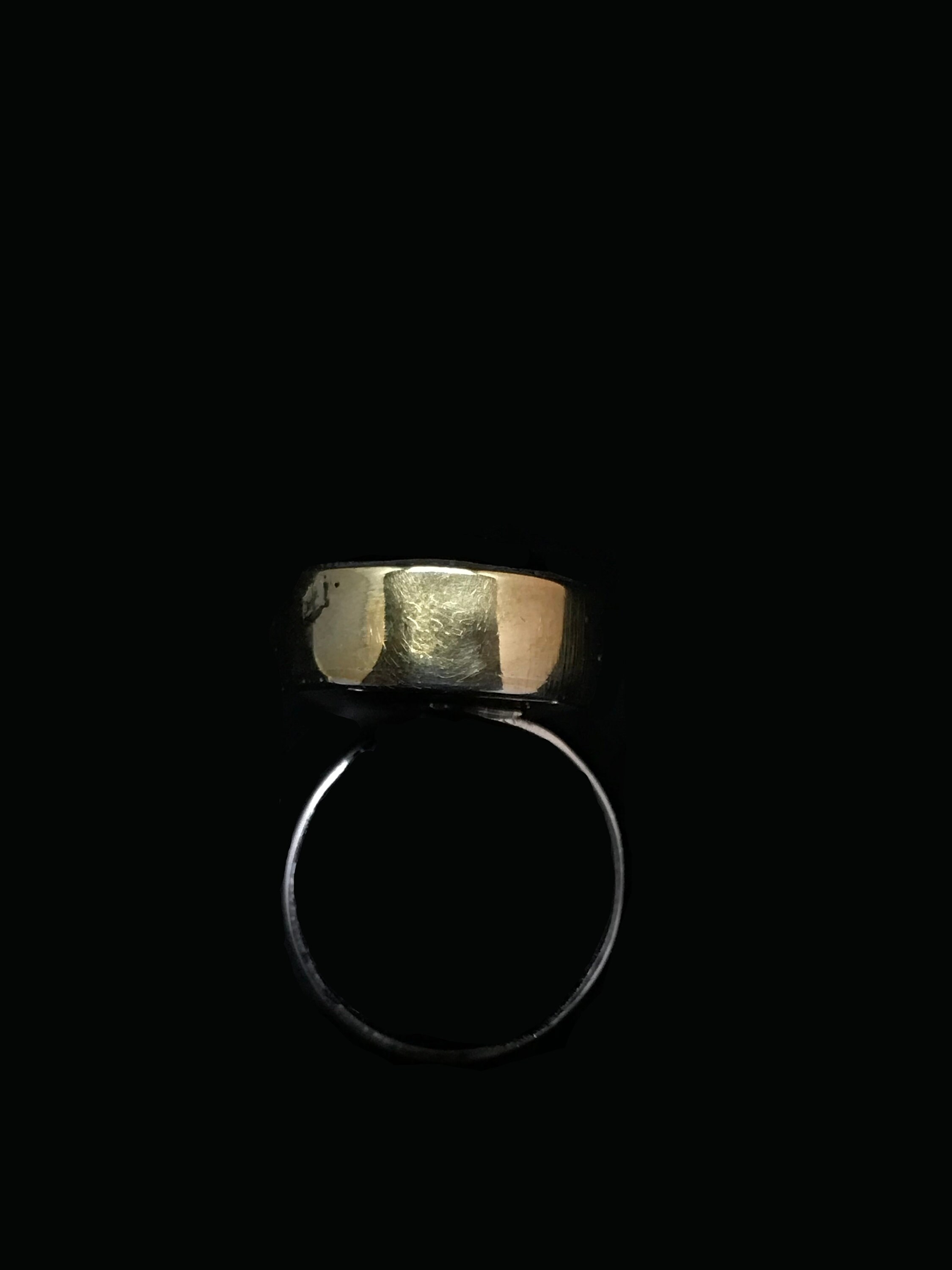 Handmade Oltu Jet Stone Ring, 925 Sterling Silver Adjustable Band, Oval ...