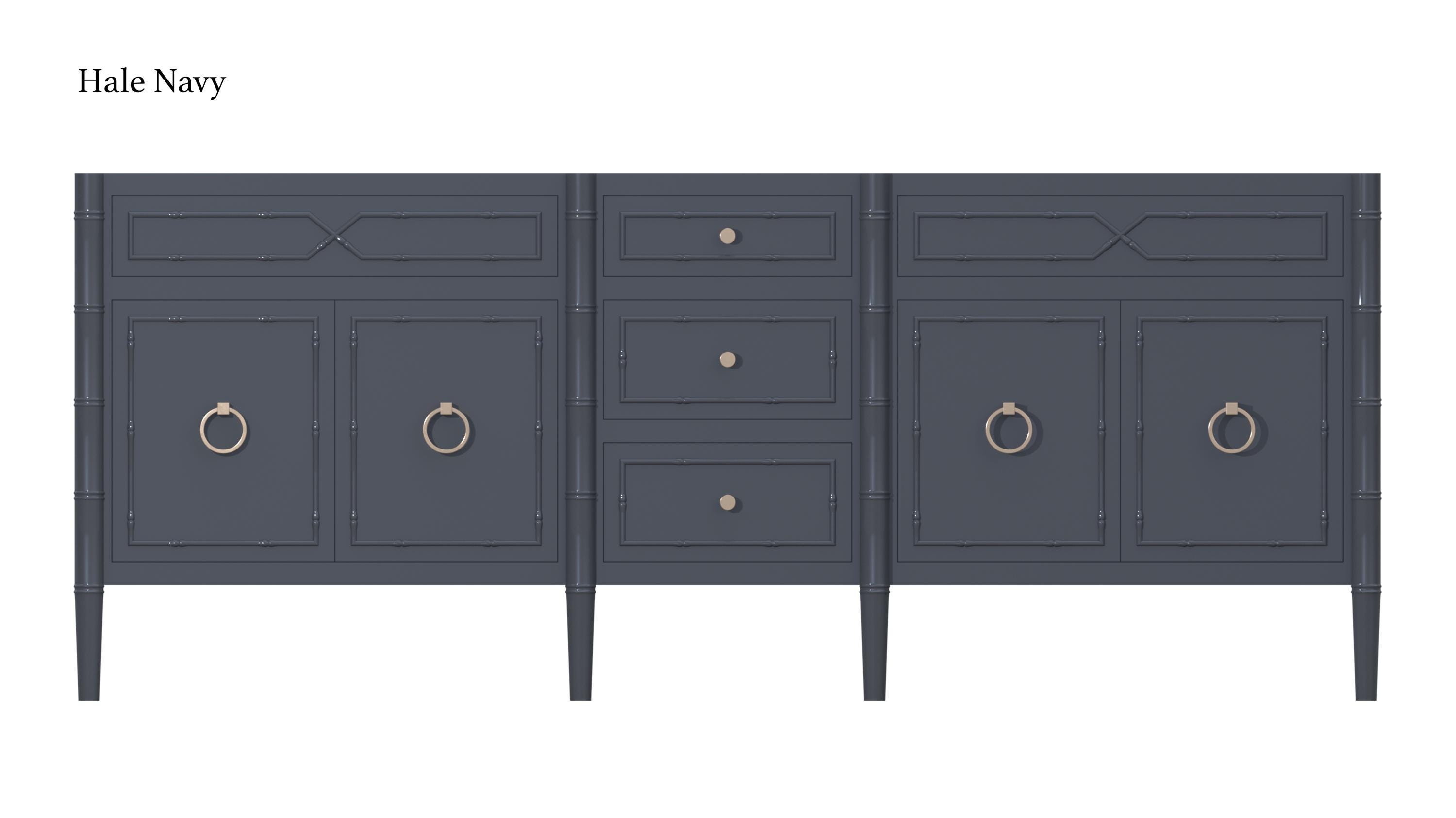 Custom-built Faux Bamboo Bath Vanity Base for Double Sinks- 84" Long - Etsy