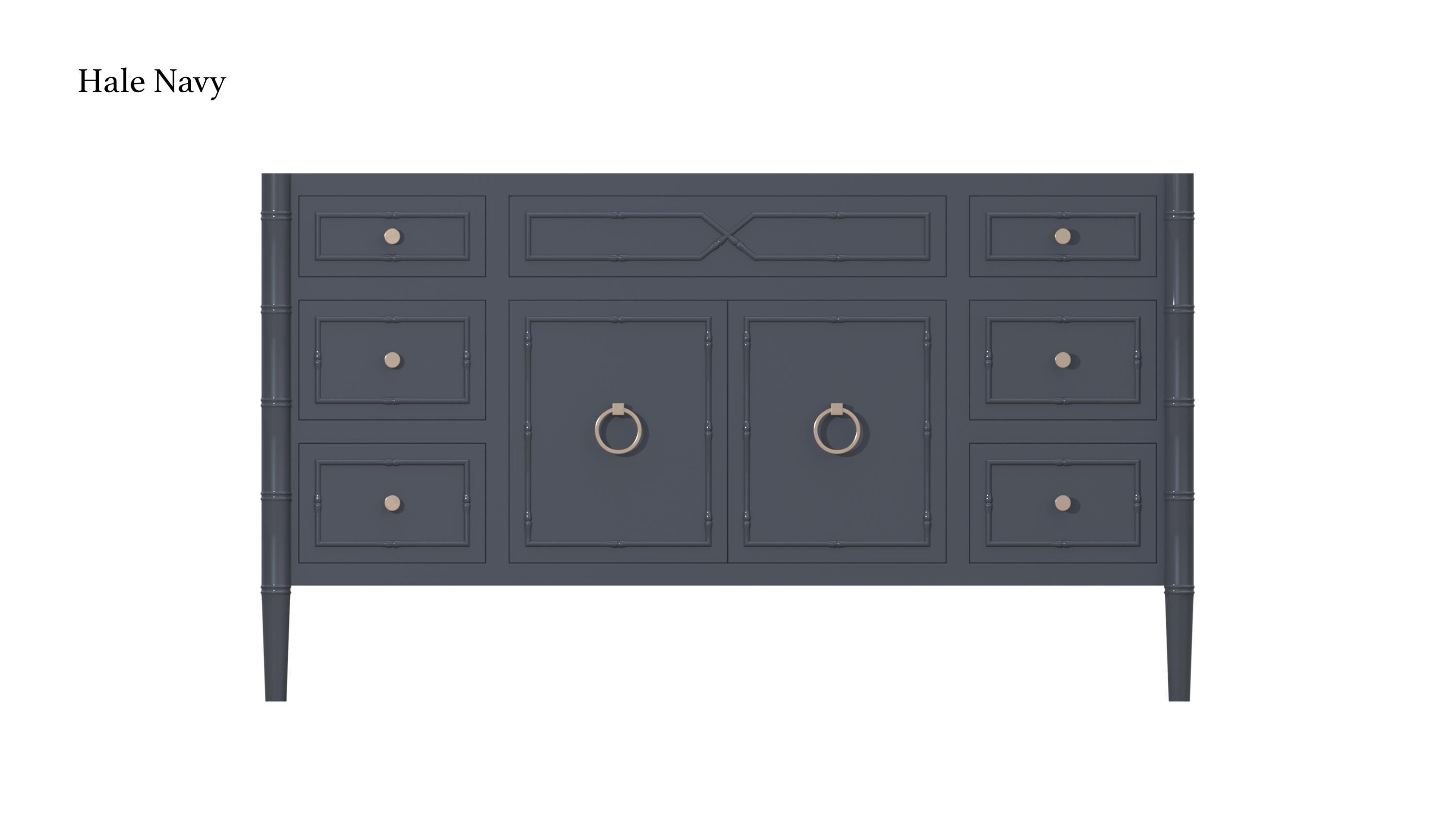 Custom-built Faux Bamboo Bath Vanity Base for Single Sink- 60" Long - Etsy