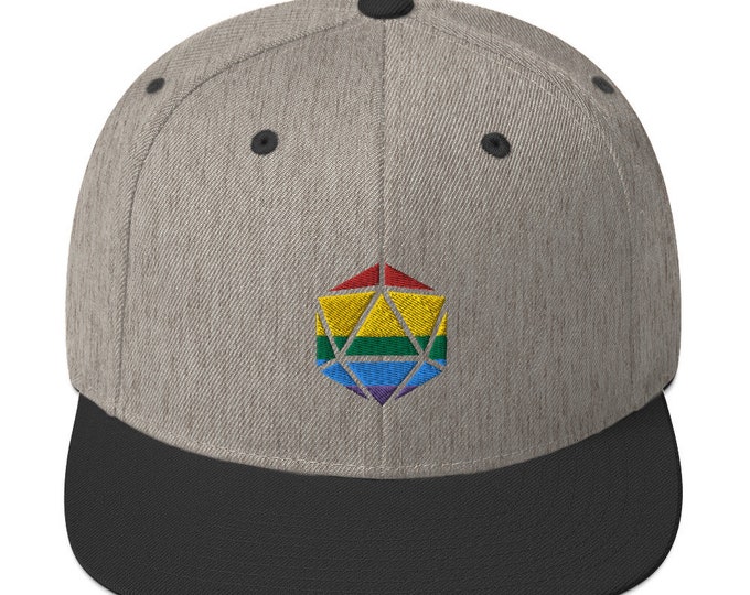 Pride D20 D&D Hat / Dungeons and Dragons Snapback Hat - Etsy