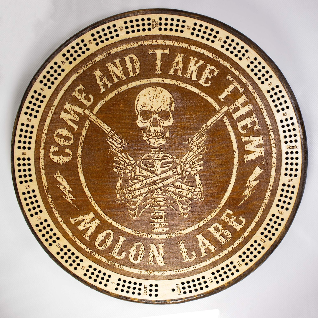 Come and Take Them, Molon Labe, Spartan Cribbage Board & Plaque - With ...