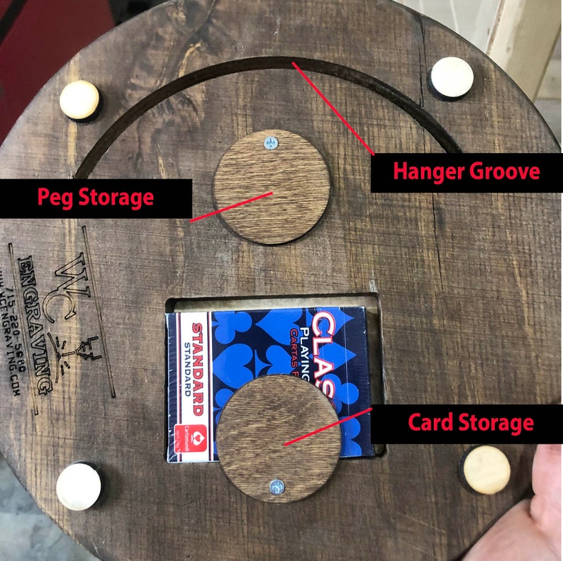 Wisconsin Badgers Cribbage Board: 3-track, Card Storage & Pegs - Etsy