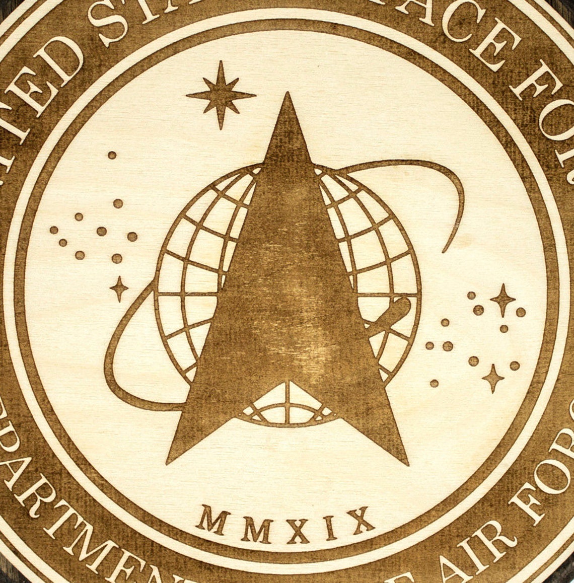 Official US Space Force Emblem Plaque on a 12in round laser | Etsy