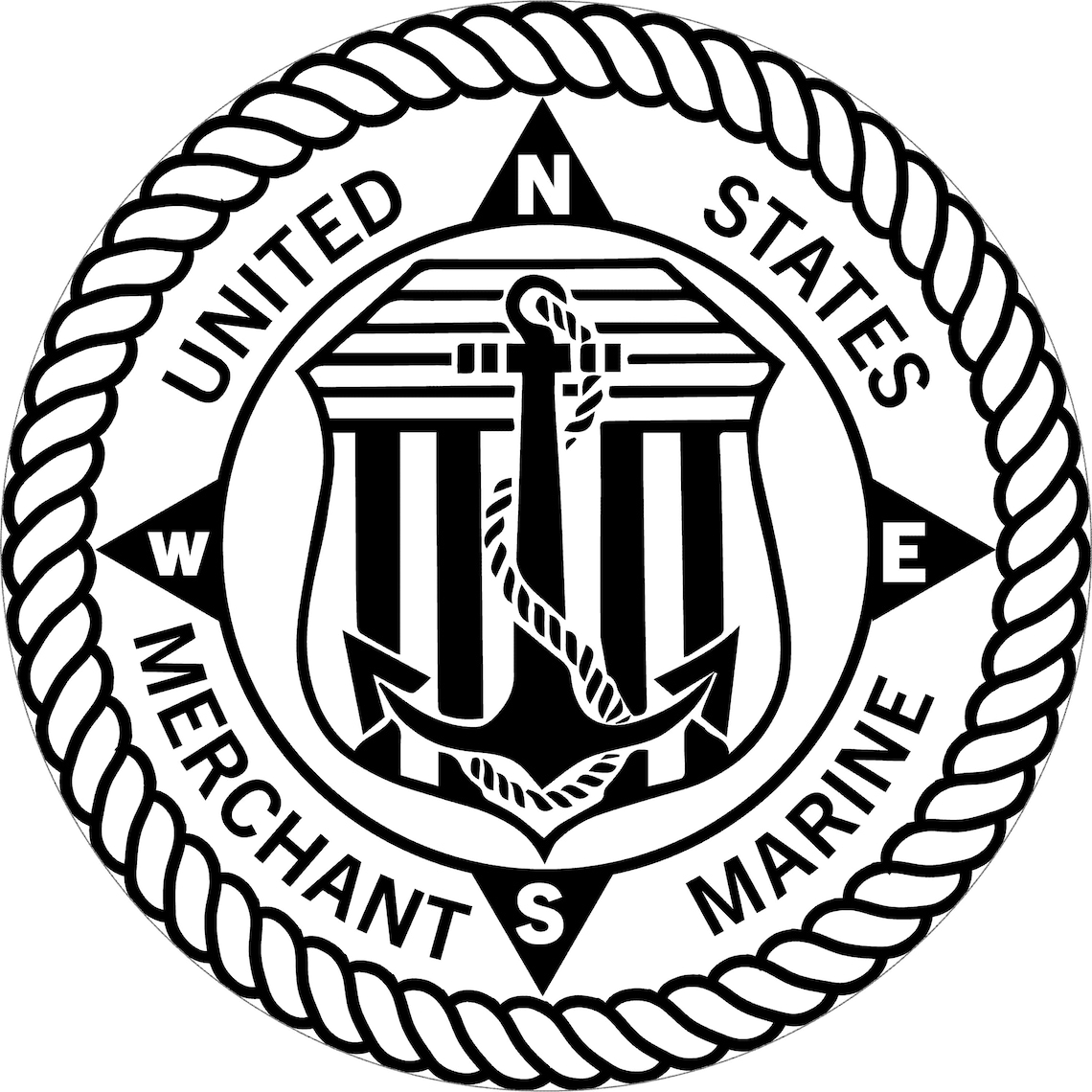 Merchant Marine Plaque 15in round laser engraved wood 15RMML | Etsy