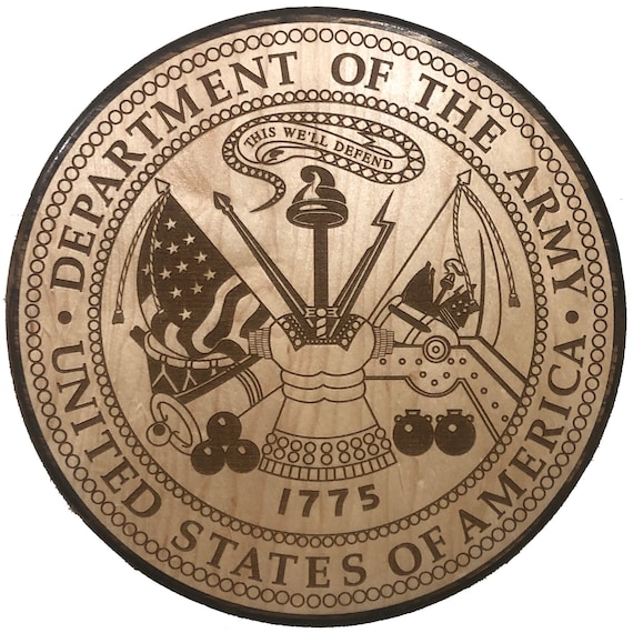 Official US Army Plaque on a Round Laser Engraved Wood - Etsy