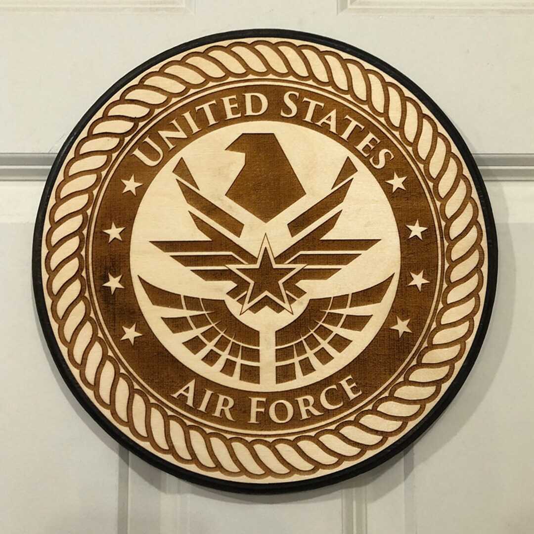 Laser Engraved US Air Force Wood Plaque - Military Wall Art - Etsy