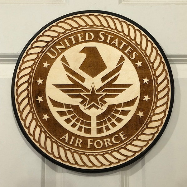 Wood Air Force Emblem - Etsy