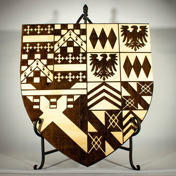 Family Crest Coat of Arms Etching - Etsy