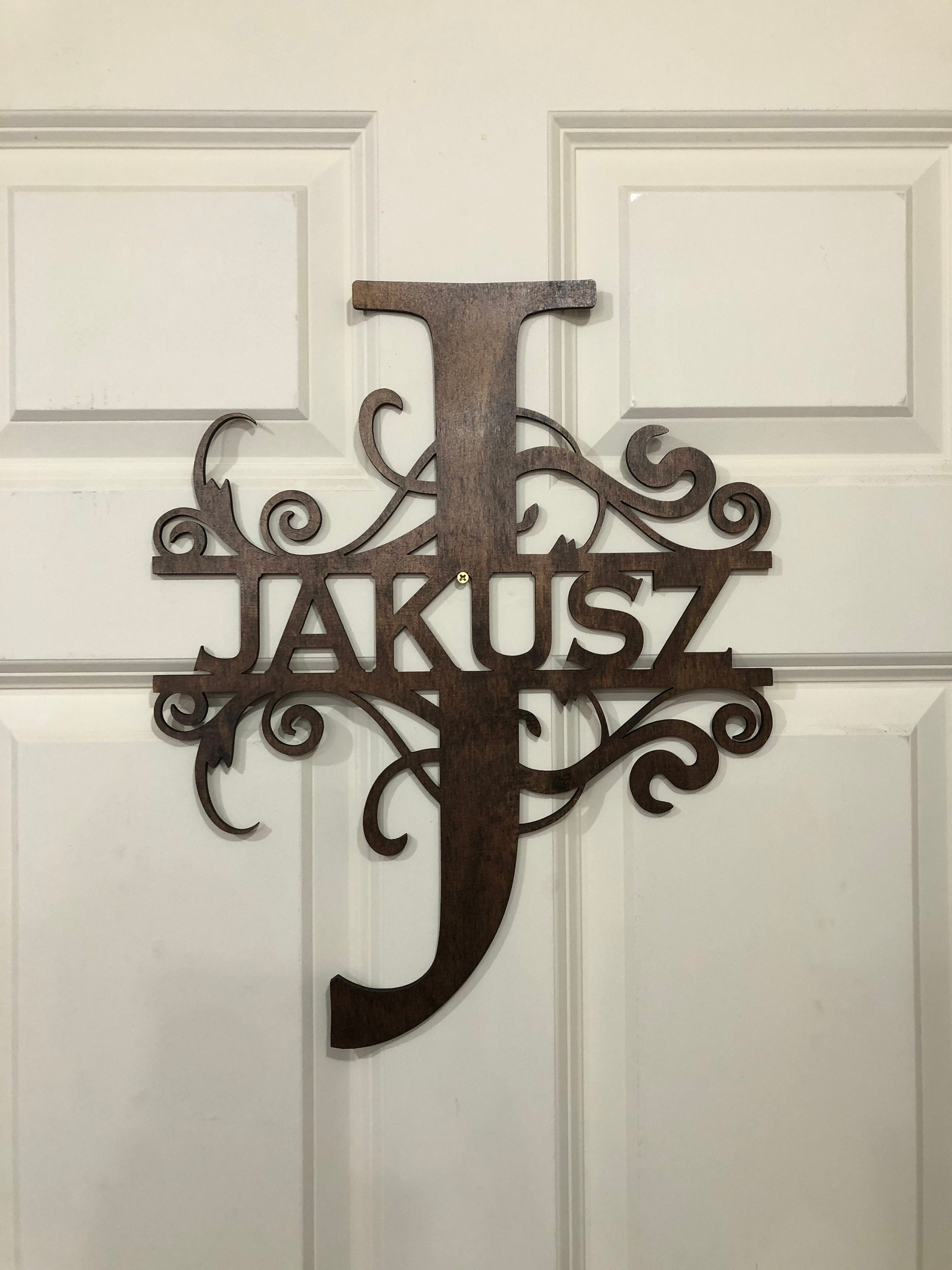 Split Monogram Name Sign Split Letter Name Signs 18in Tall - Etsy Canada