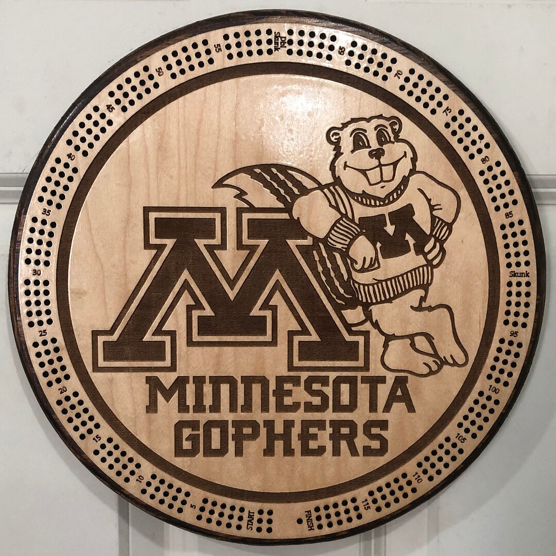Minnesota Gophers Cribbage Board: 3-track, Card Storage, Pegs & Cards ...