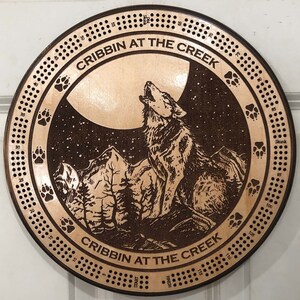 Personalized Cribbage Trophy - 3 Track Cribbage Board and Plaque Round ...