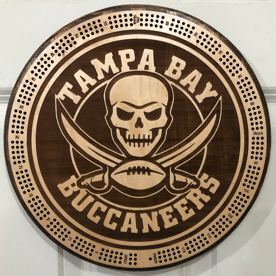 Tampa Bay Buccaneers Cribbage Board: Handmade Wood Wall Decor - Etsy