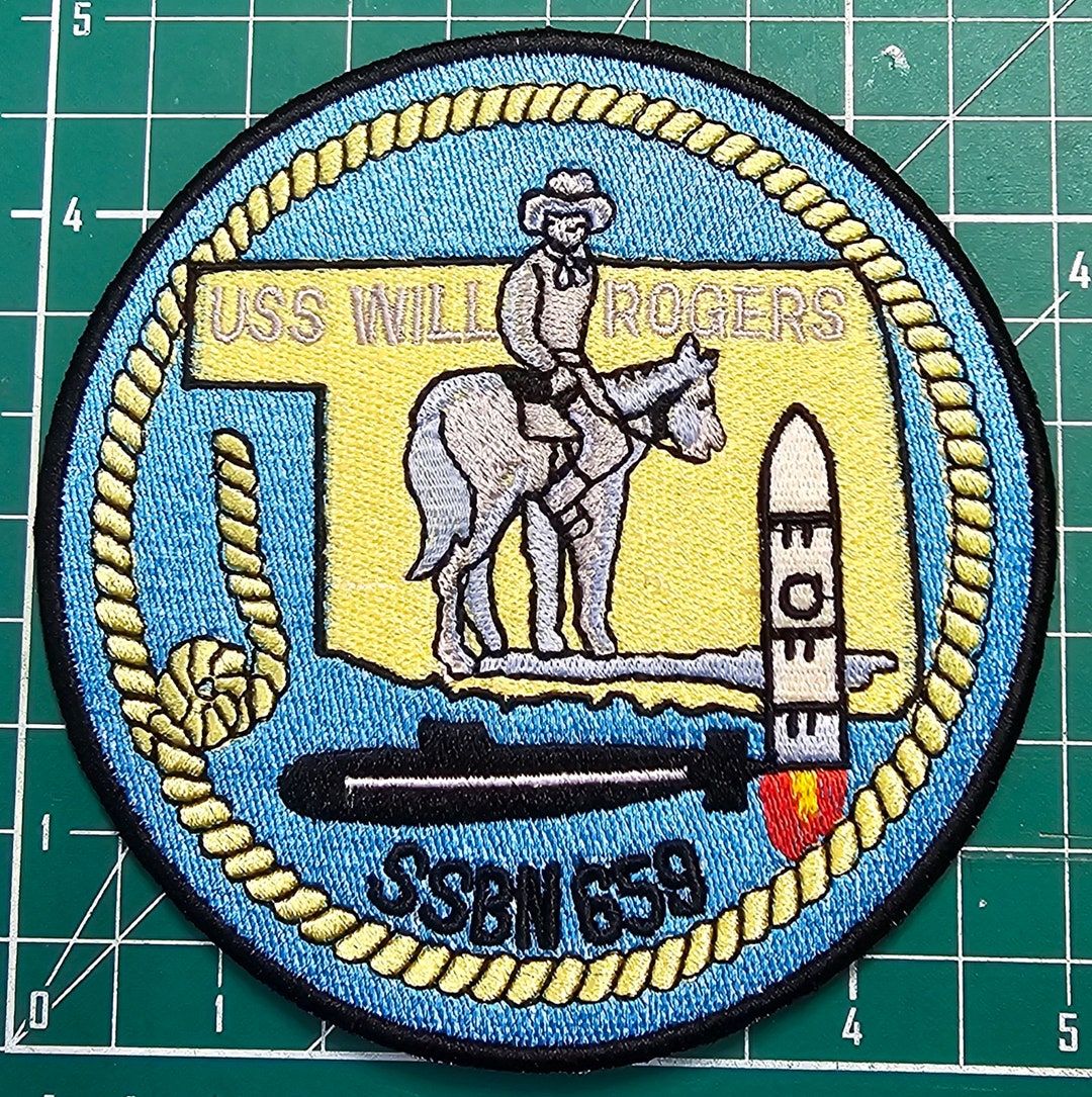 USS Will Rogers SSBN-659 Fully Embroidered Ships Patch Free Shipping - Etsy
