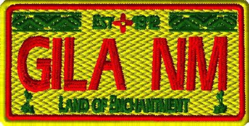 Custom Embroidered State License Plate Patches Free Shipping - Etsy