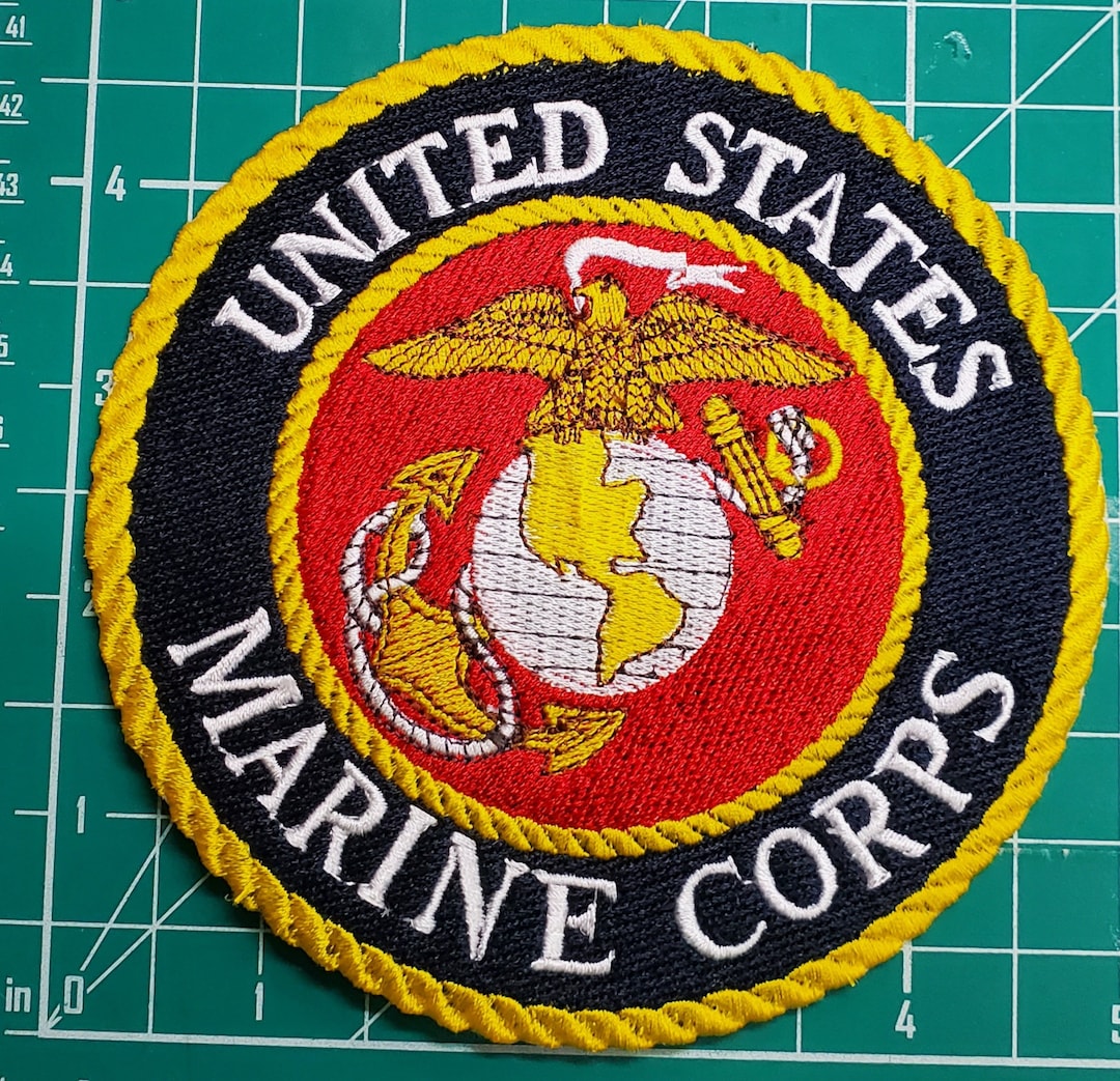 USMC Marines 4.9 Inch Patch Embroidery Free Shipping - Etsy