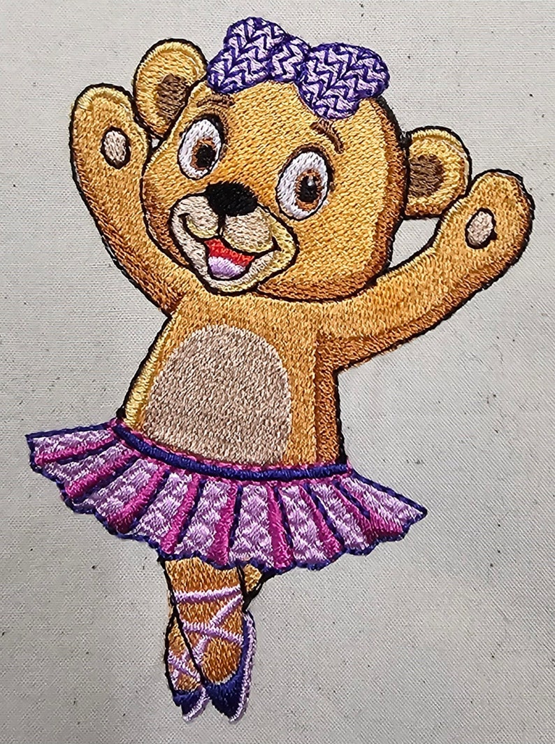 Dancing Bear Embroidery Digital Download File Design Pattern - Etsy