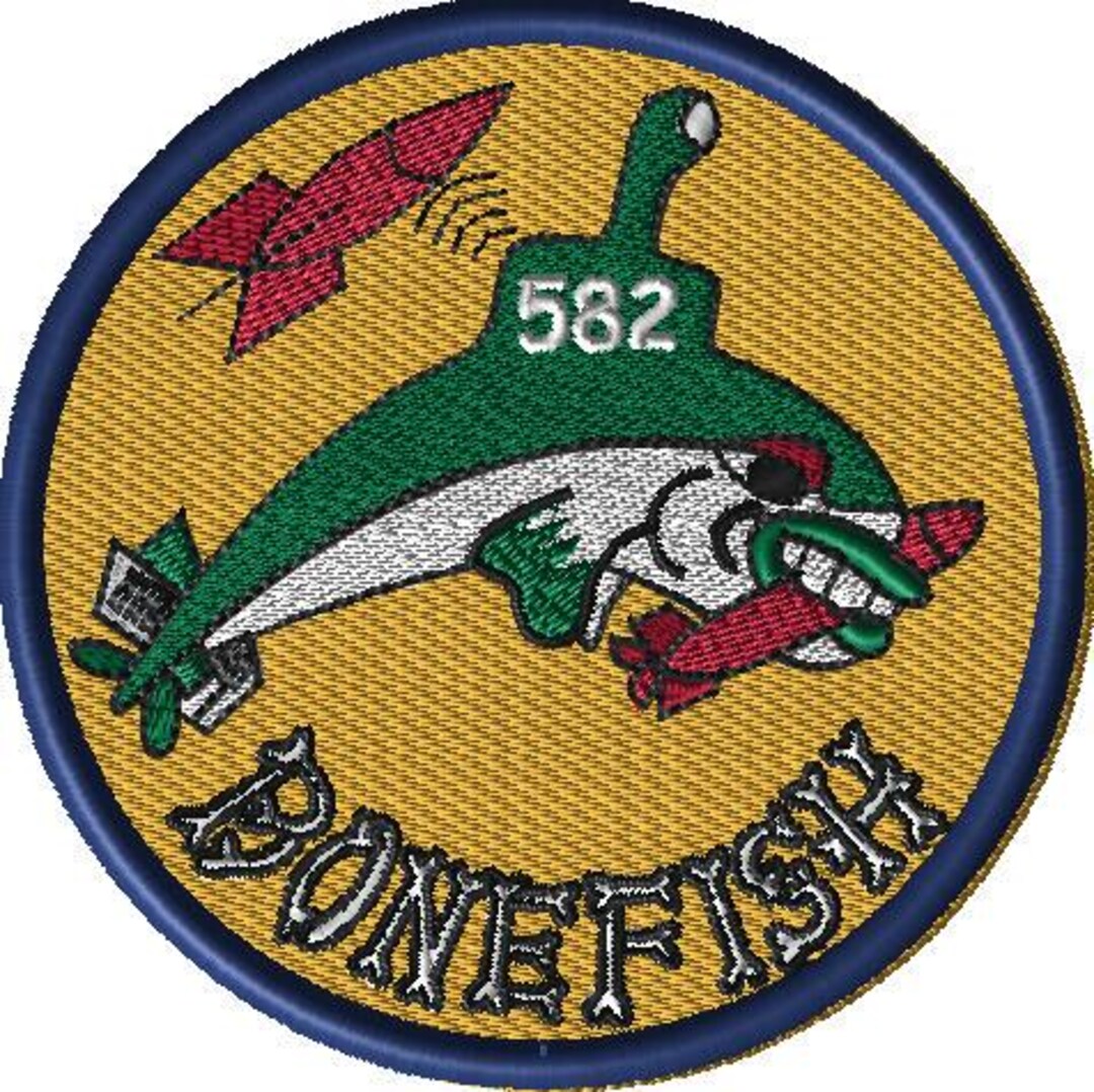 USS Bonefish SS-582 Vintage Replica Fully Embroidered Ships Patch - Etsy