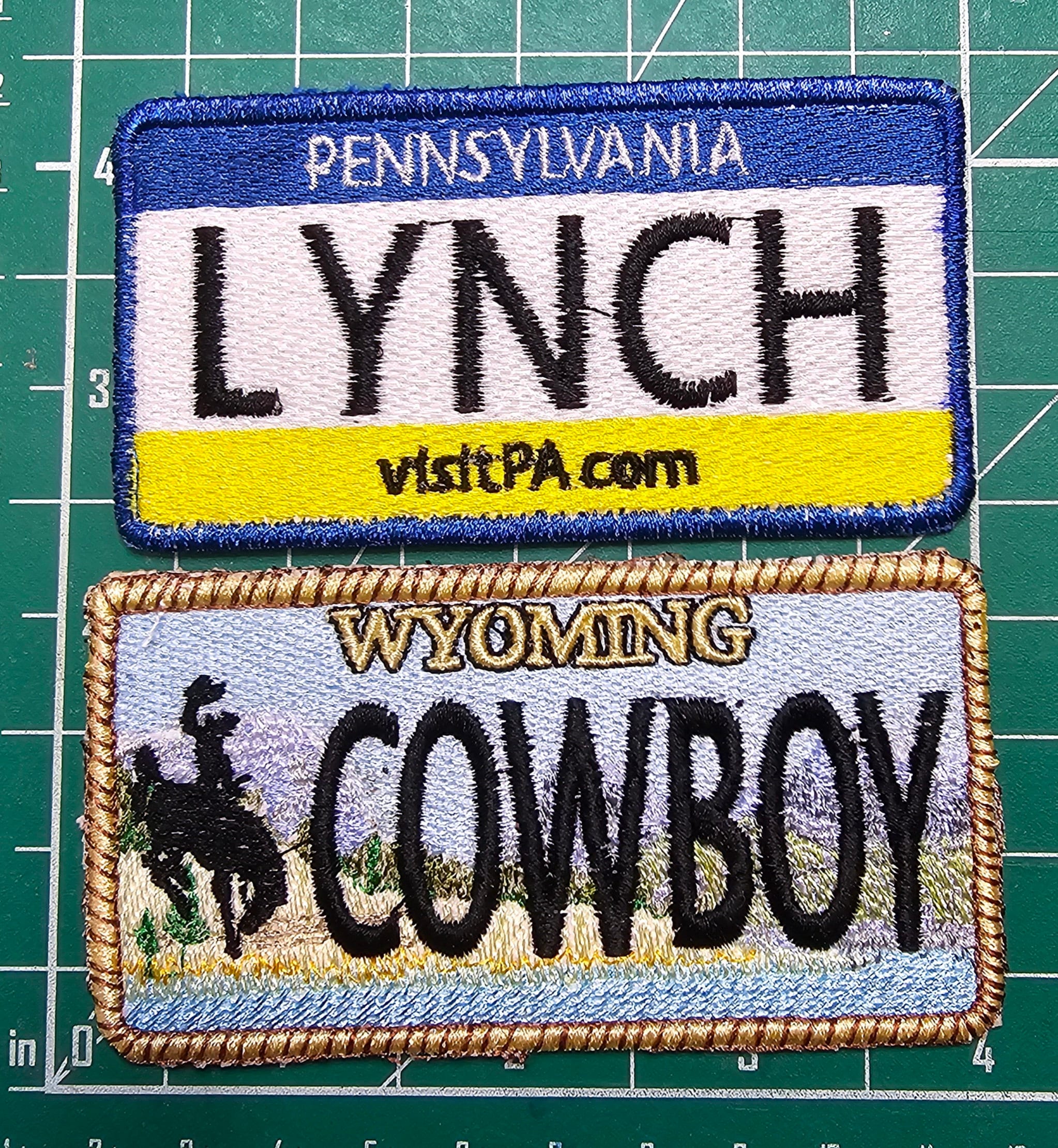 Custom Embroidered State License Plate Patches Free Shipping - Etsy